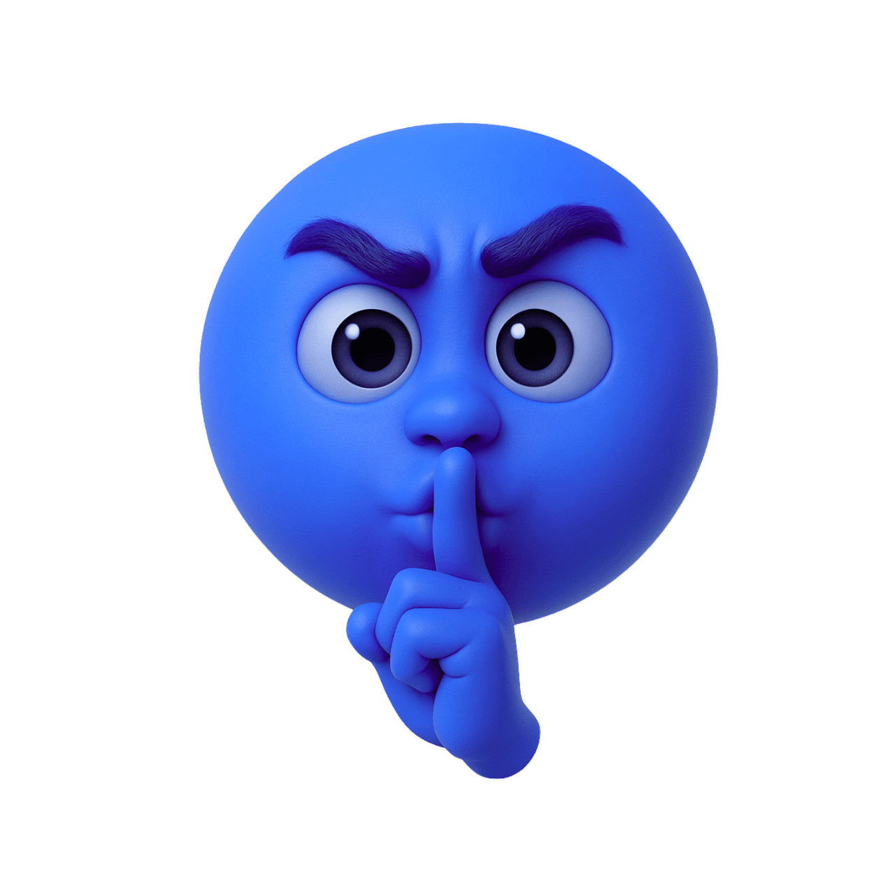 Shushing Face 3D Emoji PNG, ClipArt Images Collection – emojigit.com