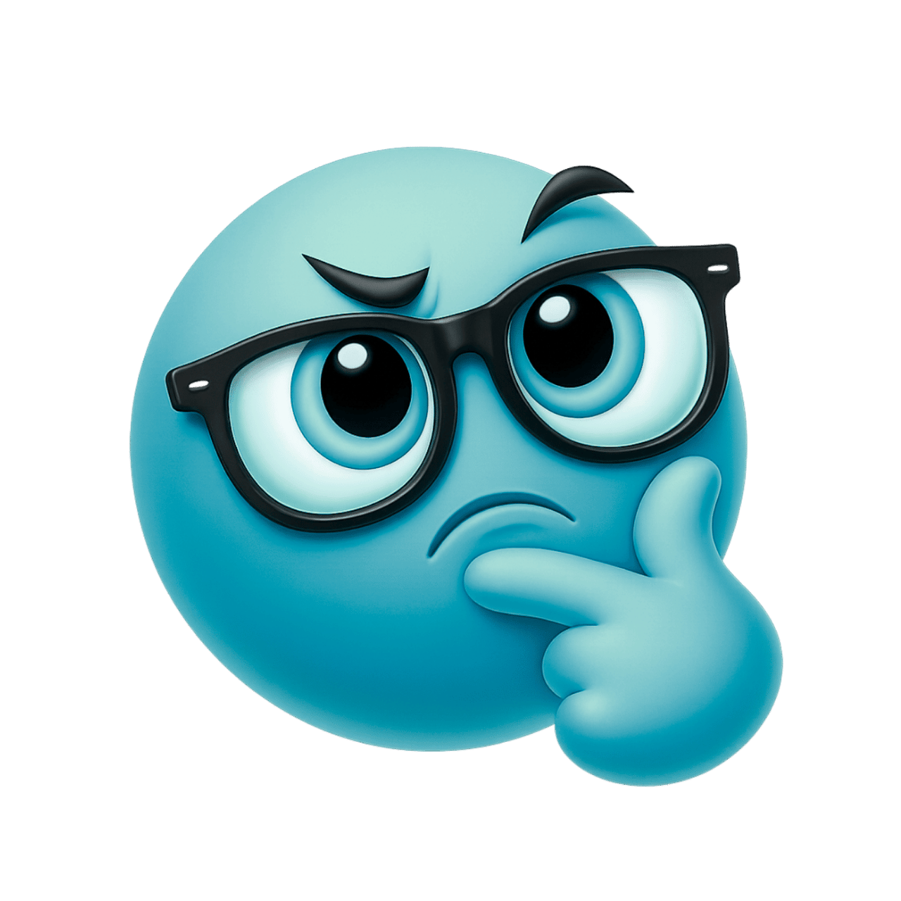 Nerd Thinking 3D Emoji PNG, ClipArt Images Collection - emojigit.com
